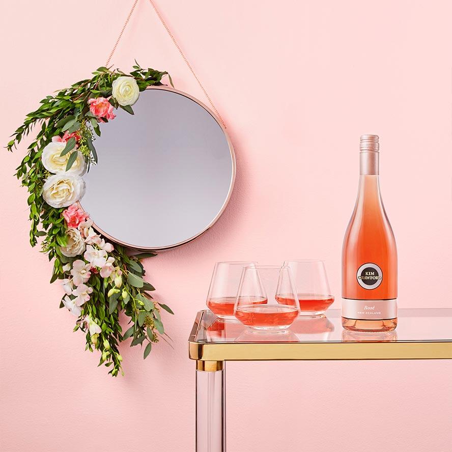 Floral Mirror | Party Decoration Ideas | Kim Crawford Wines